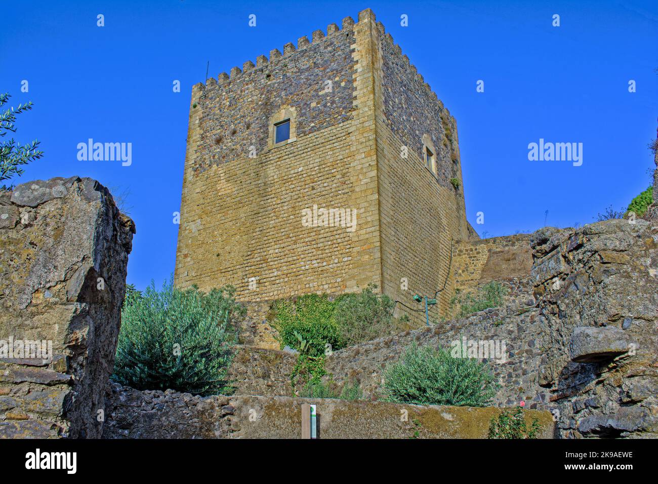 Keep of 13th century castle, Castelo de Vide, Portugal Stock Photo - Alamy