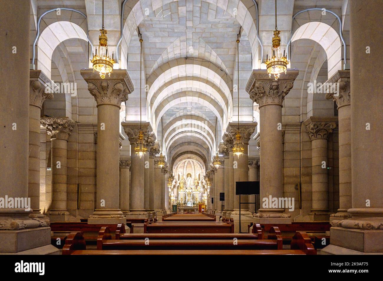 Column or colonnade details Interior architecture of the religious ...