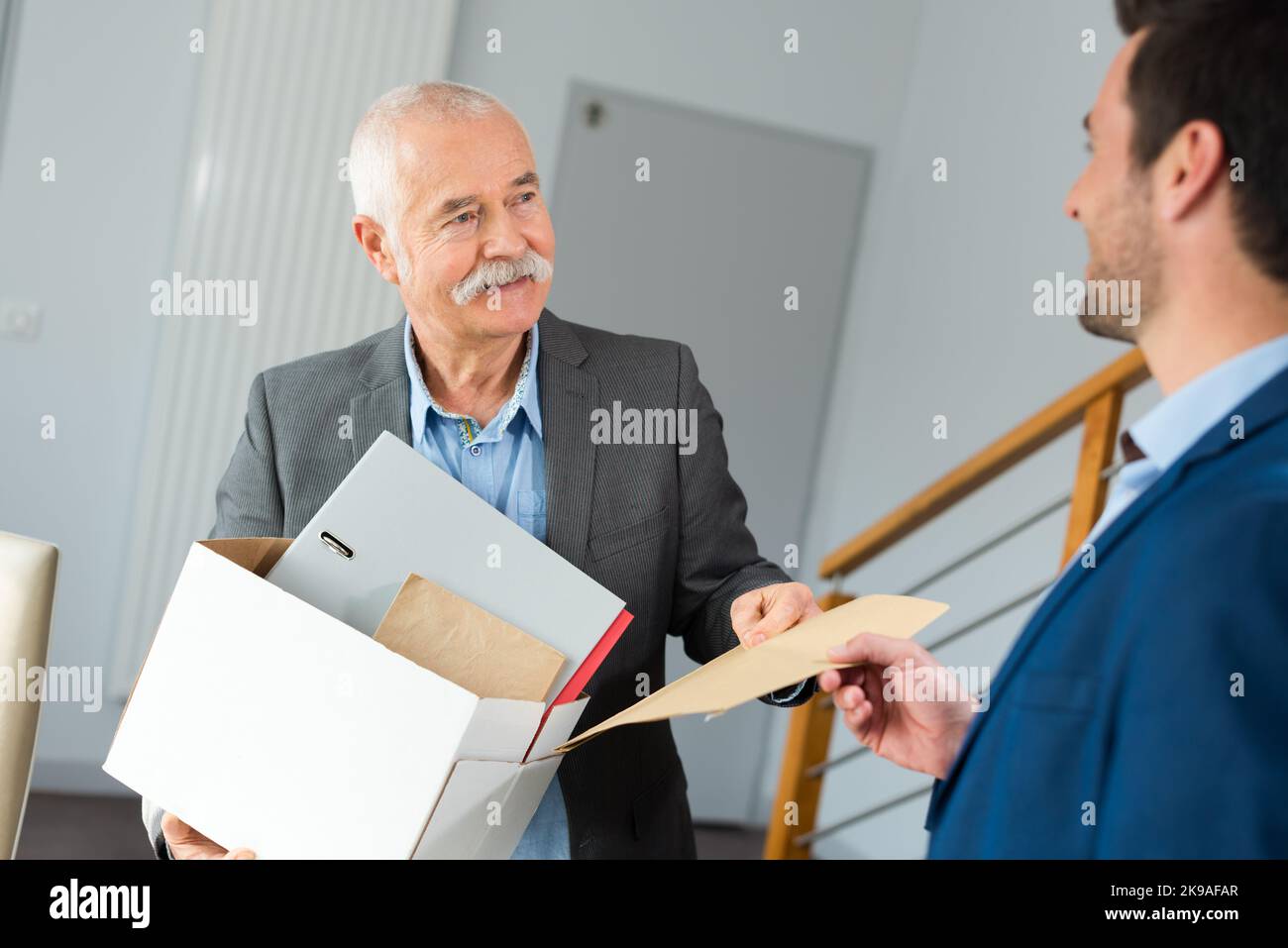 senior male with his certificate Stock Photo - Alamy