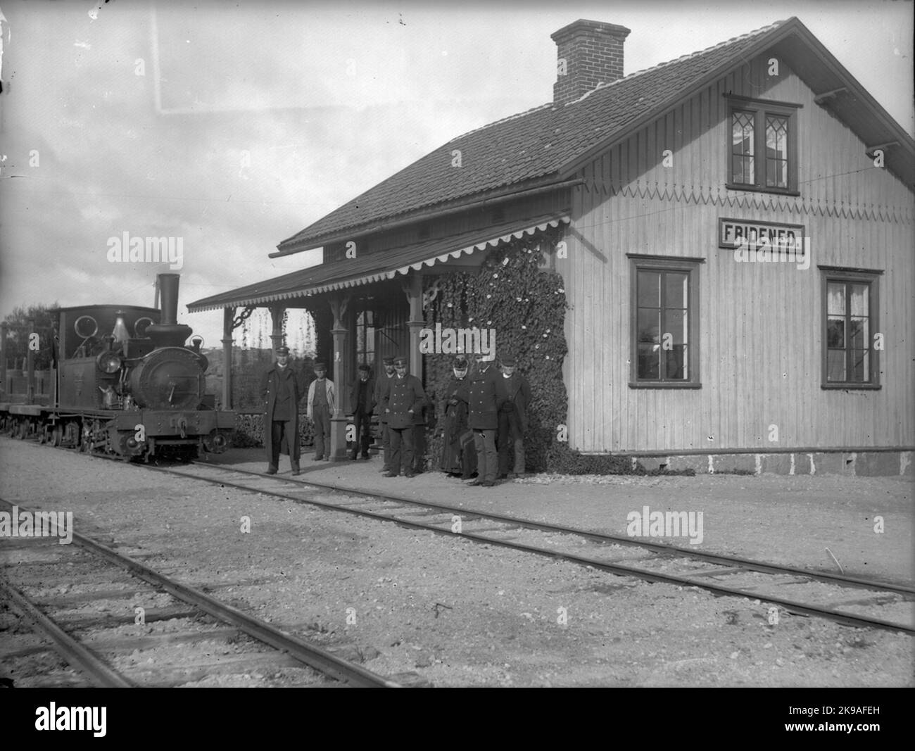 Hjo - Stentop Railway, HSJ Lok 2 at Frida Station Stock Photo - Alamy