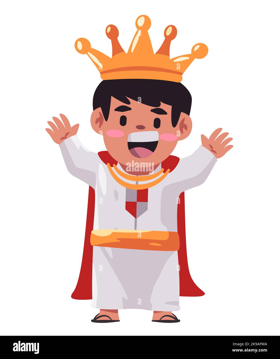 king prince of medieval european kids wearing golden crown costume Stock Vector Image & Art - Alamy