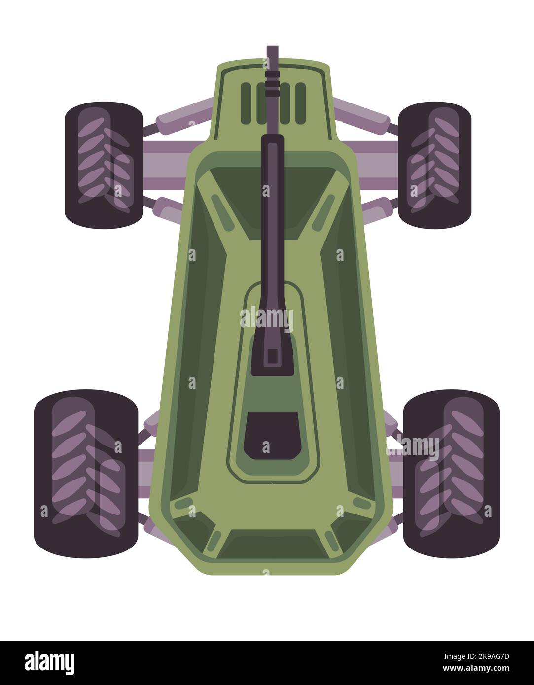 Armored off road vehicle top view graphic asset flat green design Stock ...