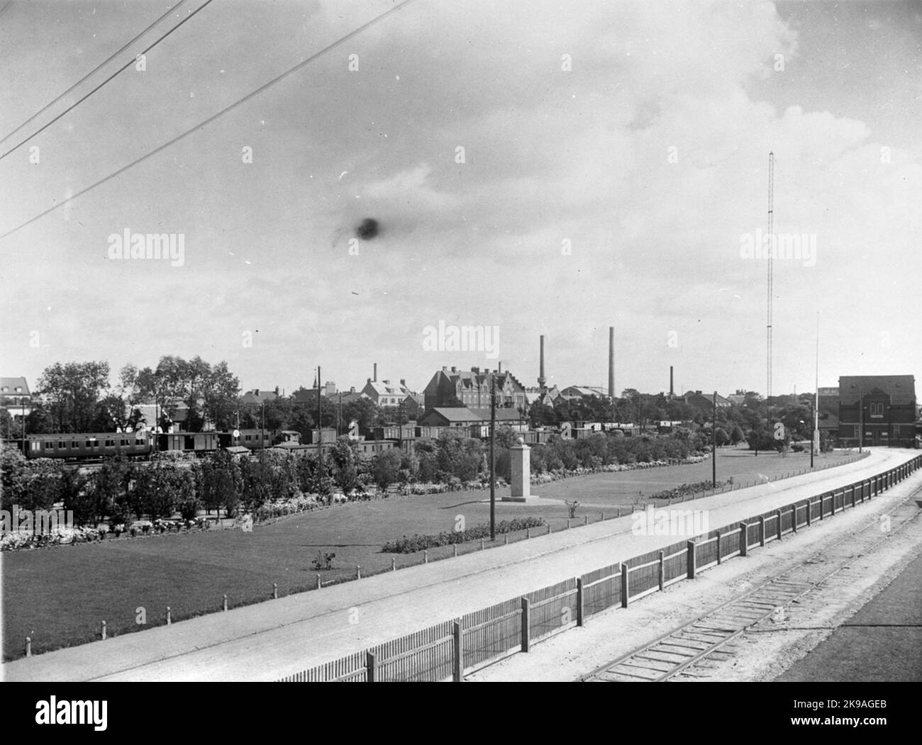 Train yard cars Black and White Stock Photos & Images - Alamy