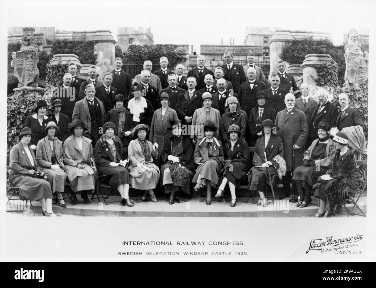 The Swedish delegation at the International Railway Congress in Windsor ...