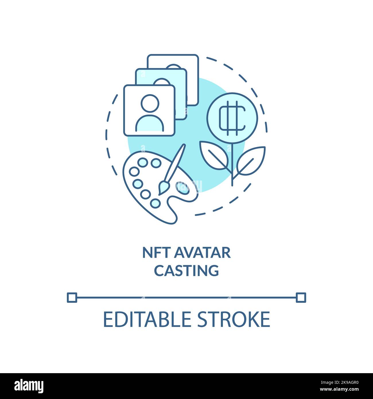 NFT avatar casting turquoise concept icon Stock Vector Image & Art - Alamy