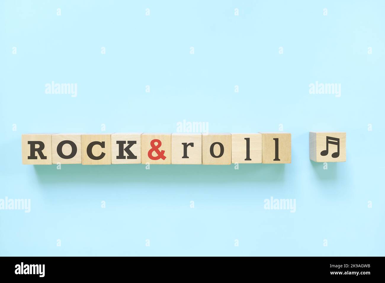 Rock and roll music genre or style concept. Creative flat lay ...