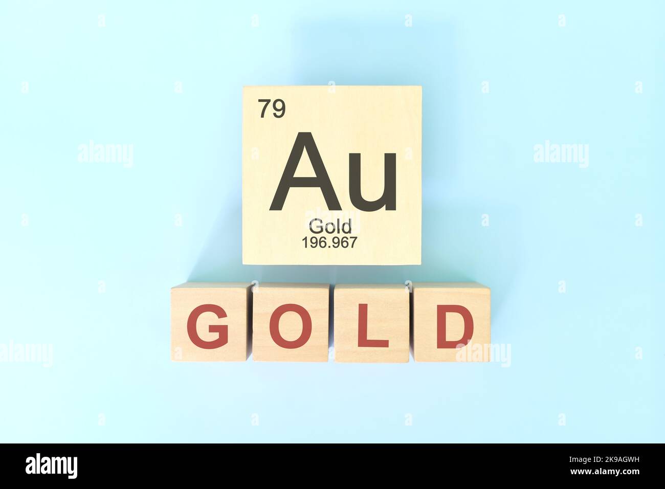 Gold chemical element symbol with atomic mass and atomic number in ...