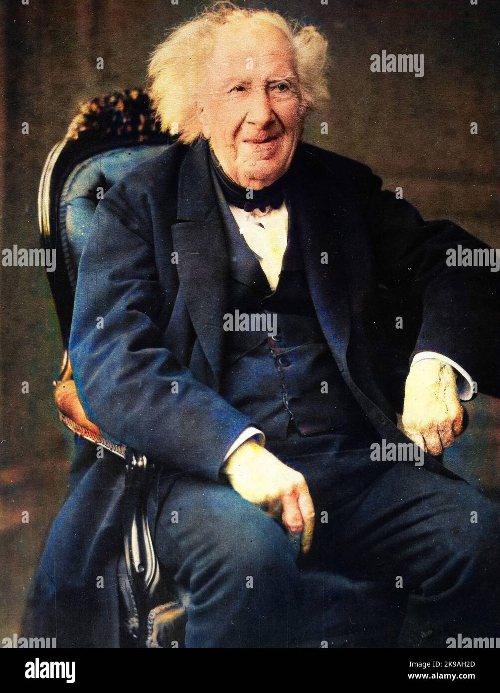 Michel Eugene (Michel-Eugene) Chevreul (1786-1889), chimiste francais ...