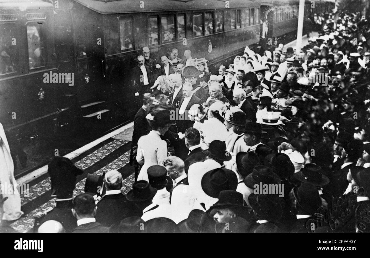 Inauguration of OHJ. King Gustav v Stock Photo - Alamy