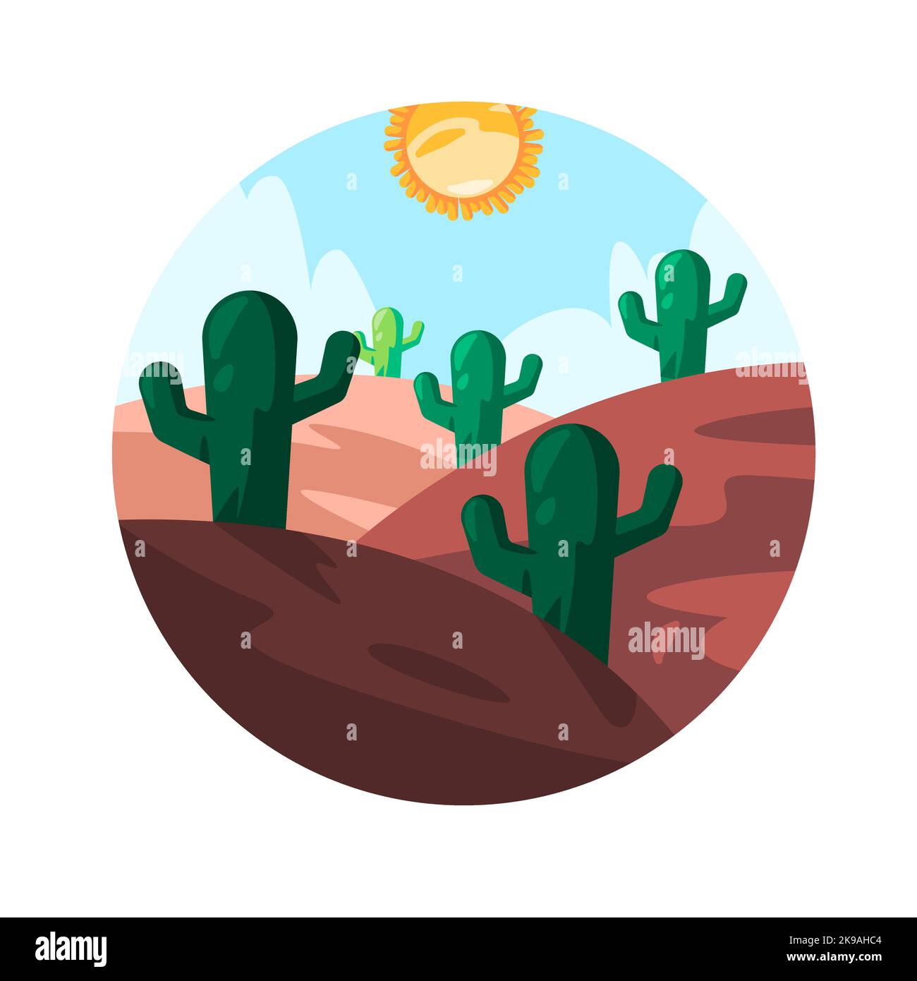 Cactus field desert Stock Vector Images - Alamy