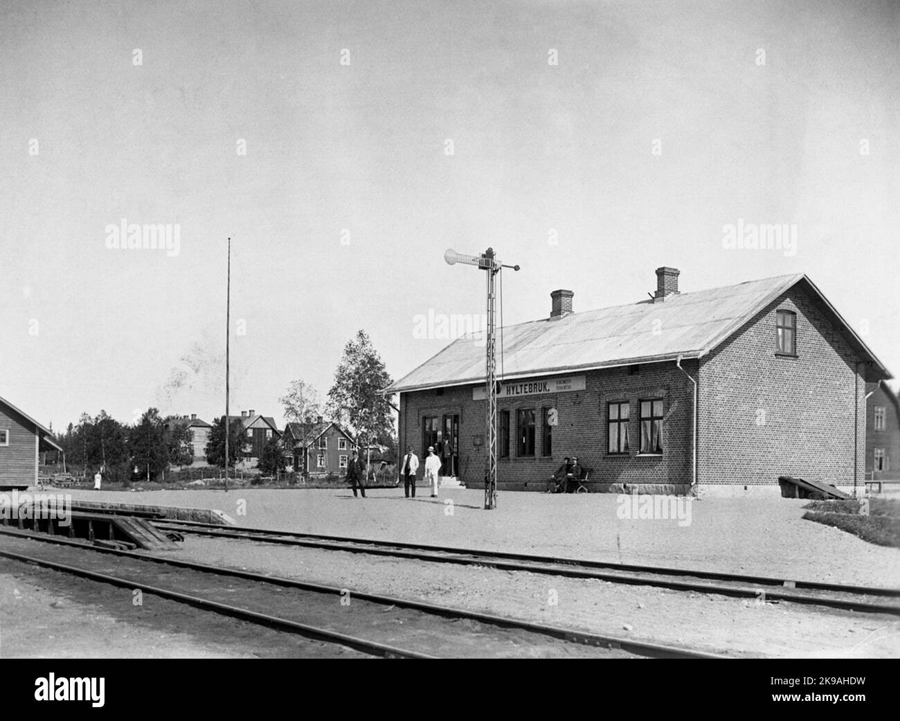 Hyltebruk station. Halmstad - Nässjö Railway. HNJ Stock Photo - Alamy