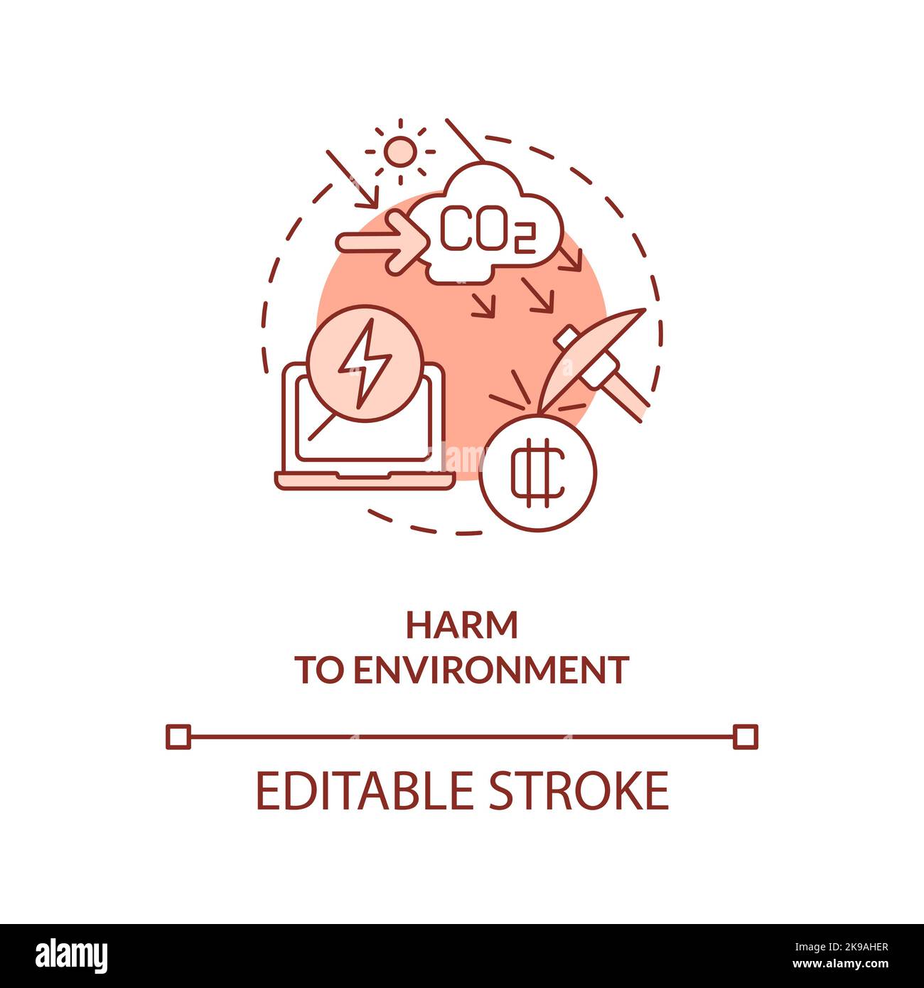 Harm to environment orange concept icon Stock Vector Image & Art - Alamy