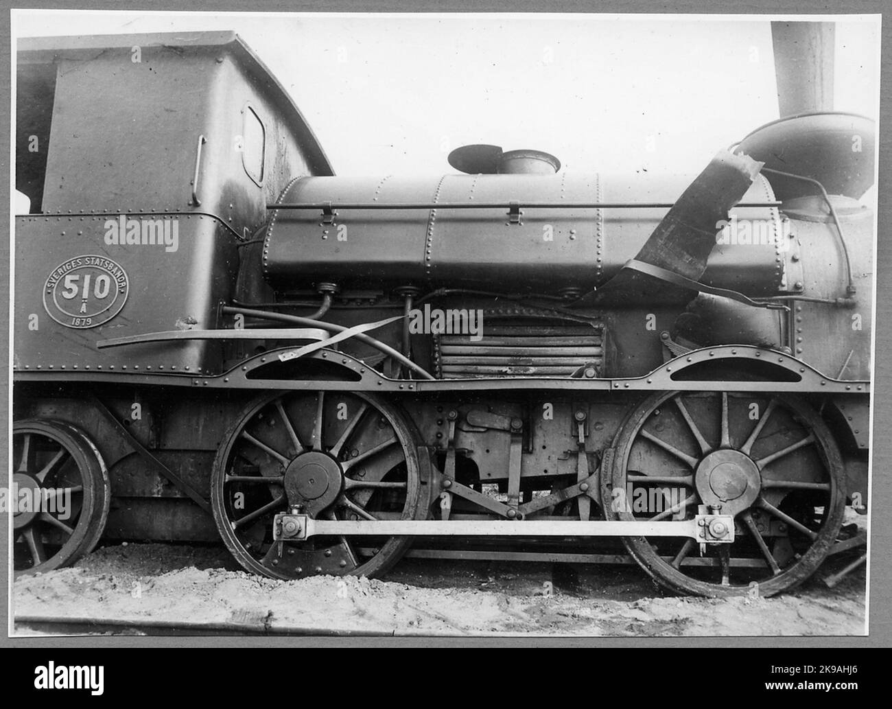 The State Railways, SJ Ä 510 "Jemtland". The locomotive after explosion ...