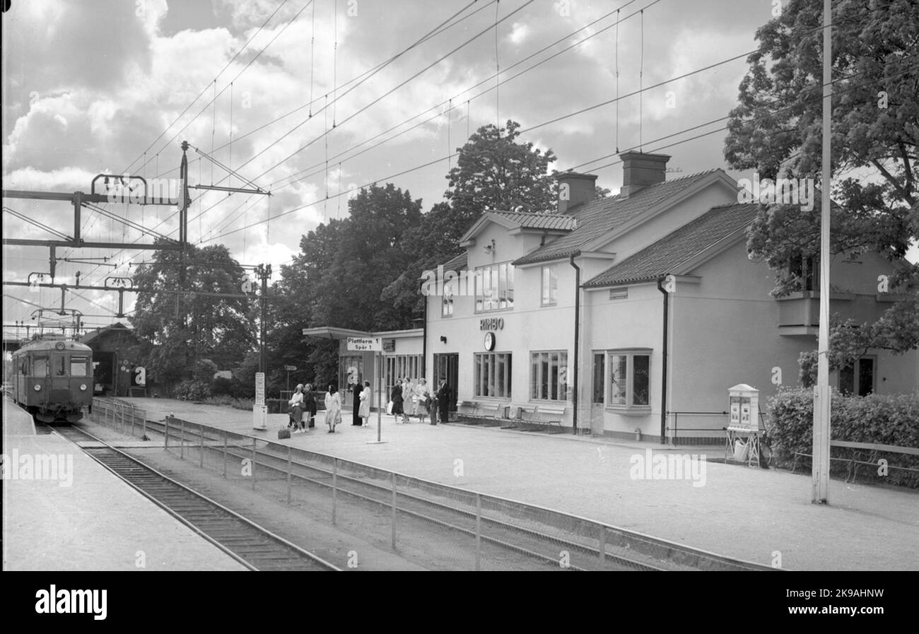 The railway station in Rimbo Stock Photo - Alamy