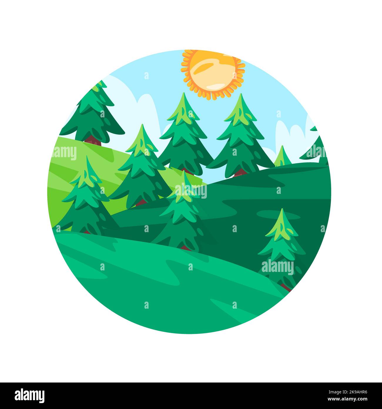 Pine tree circle hi-res stock photography and images - Alamy