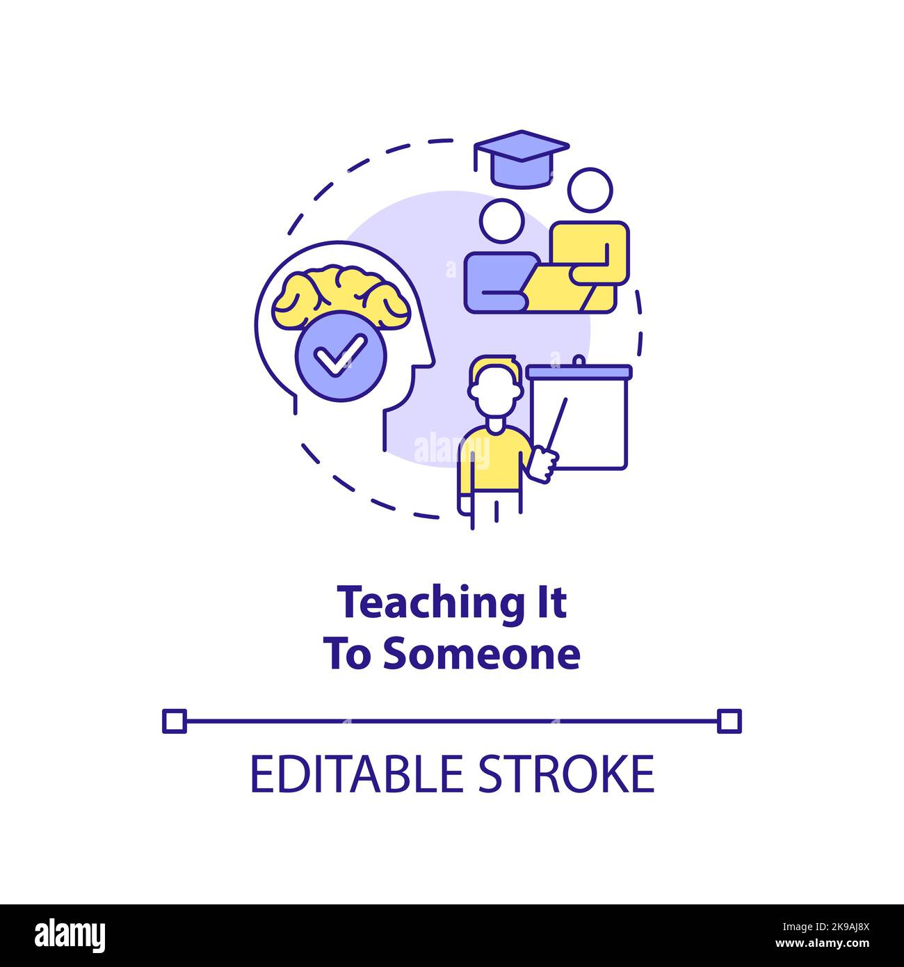 Teaching information to someone concept icon Stock Vector Image & Art ...