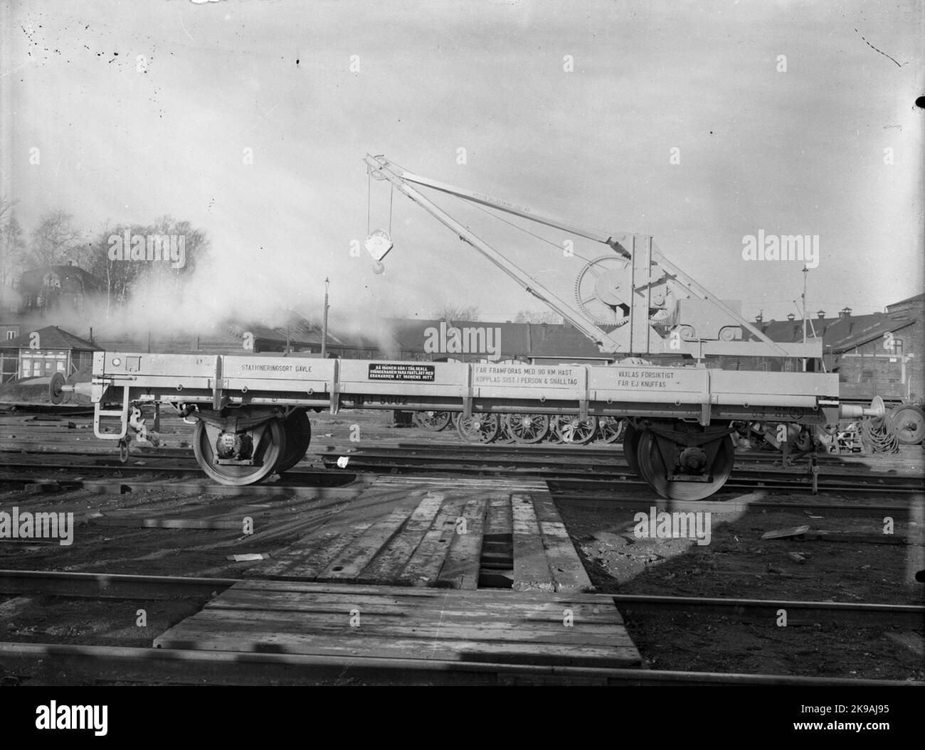Gävle - Dala Railway, GDJ X 5002, Crane Cart Stock Photo - Alamy