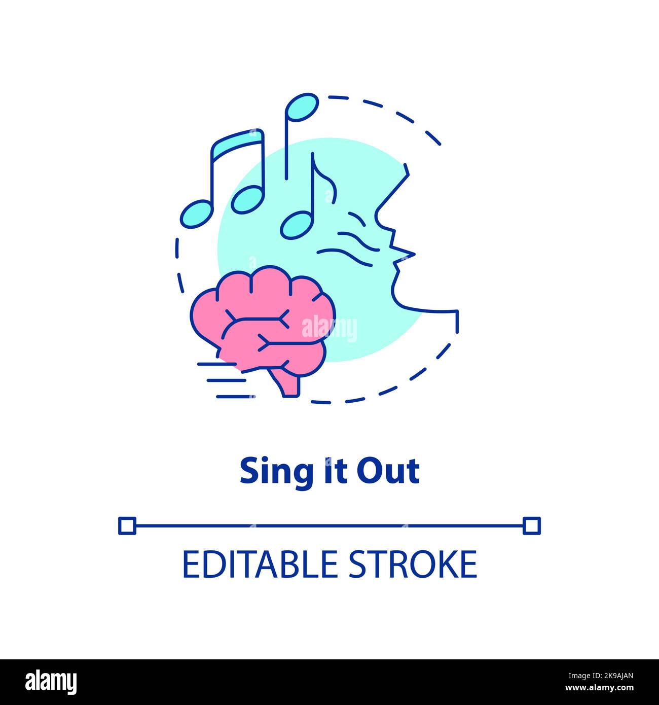 Singing out to memorize concept icon Stock Vector Image & Art - Alamy