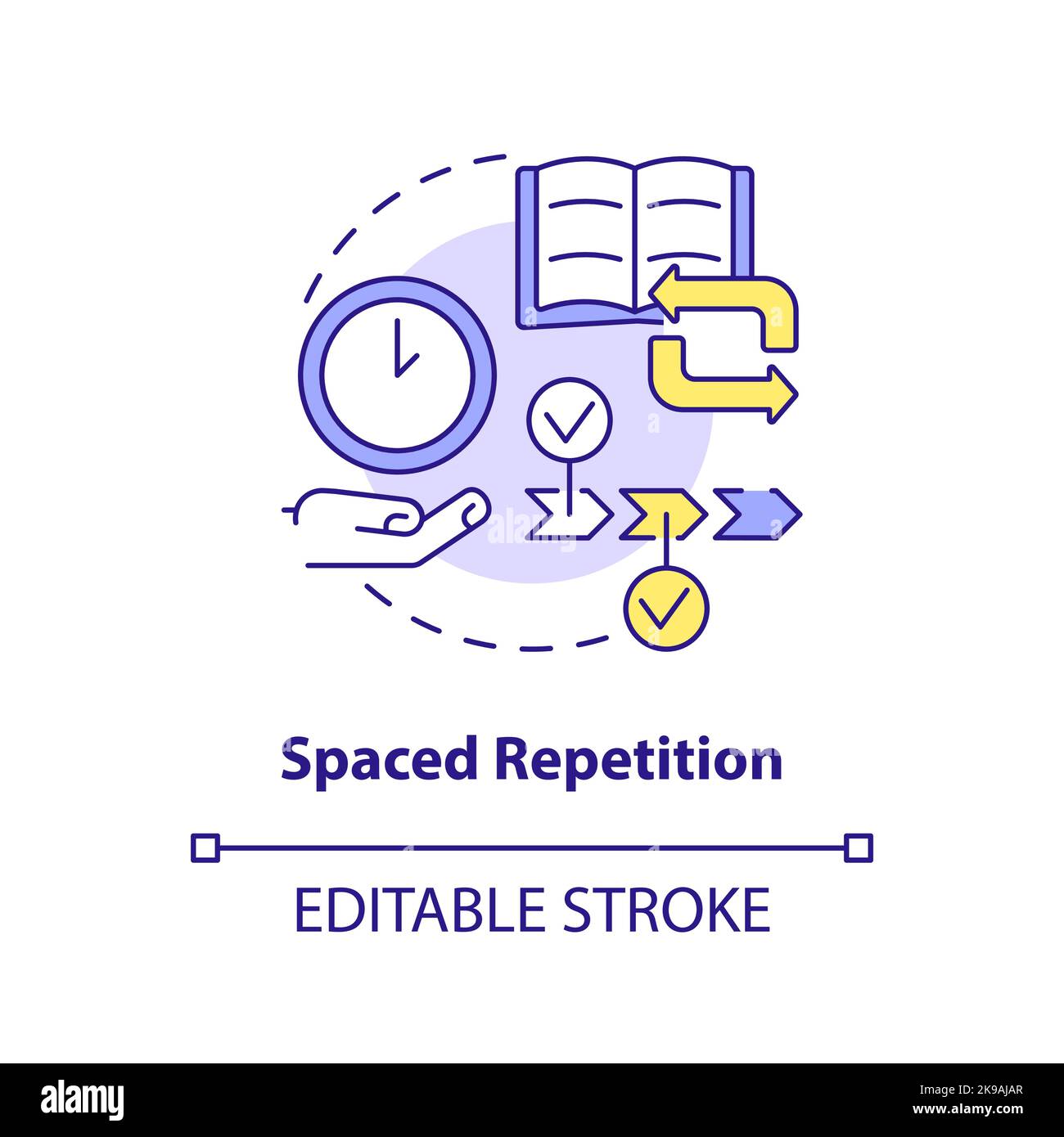 Space repetition concept icon Stock Vector Image & Art - Alamy