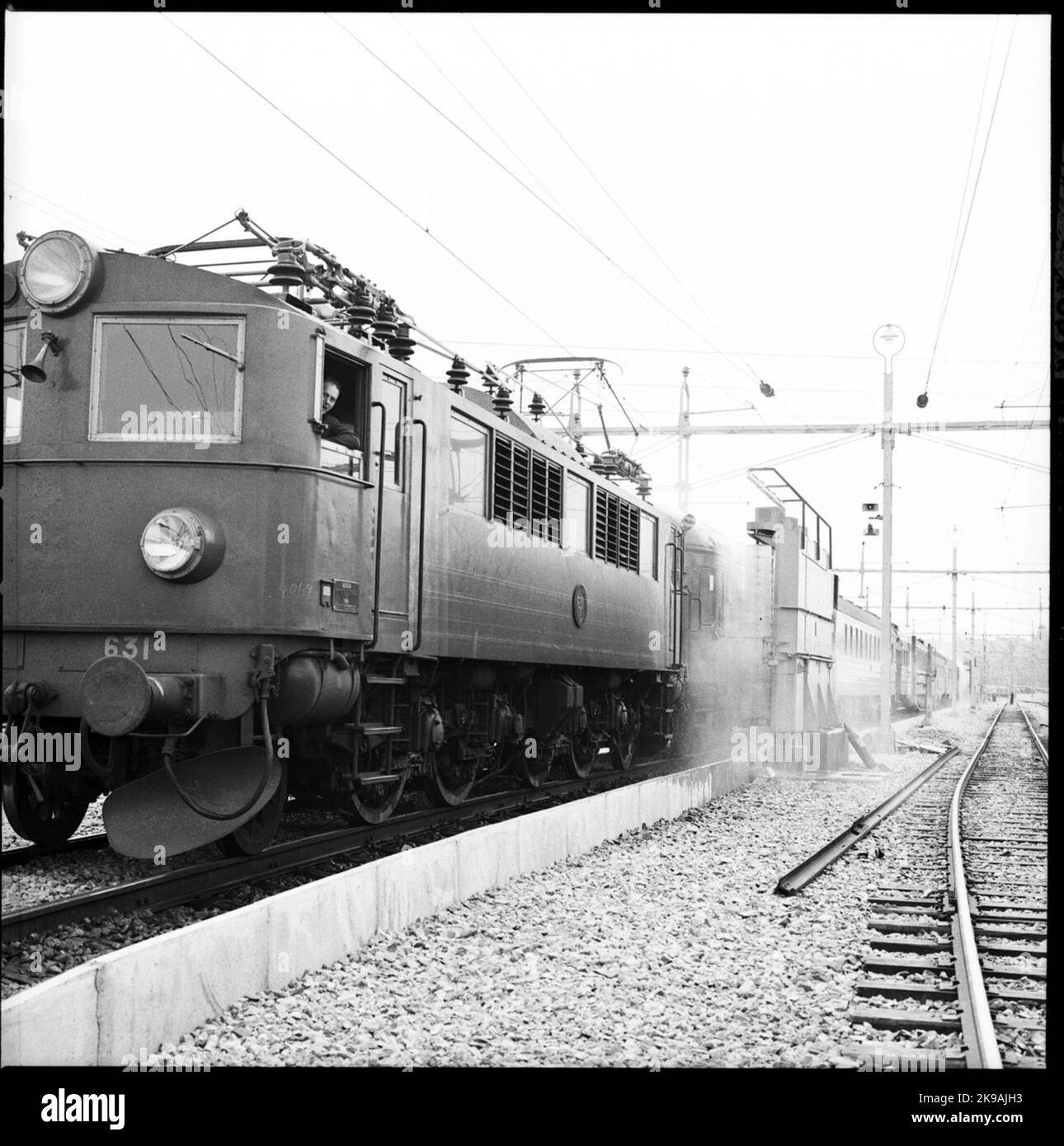 The wagon wash Hagalund. SJ F 631 Stock Photo - Alamy