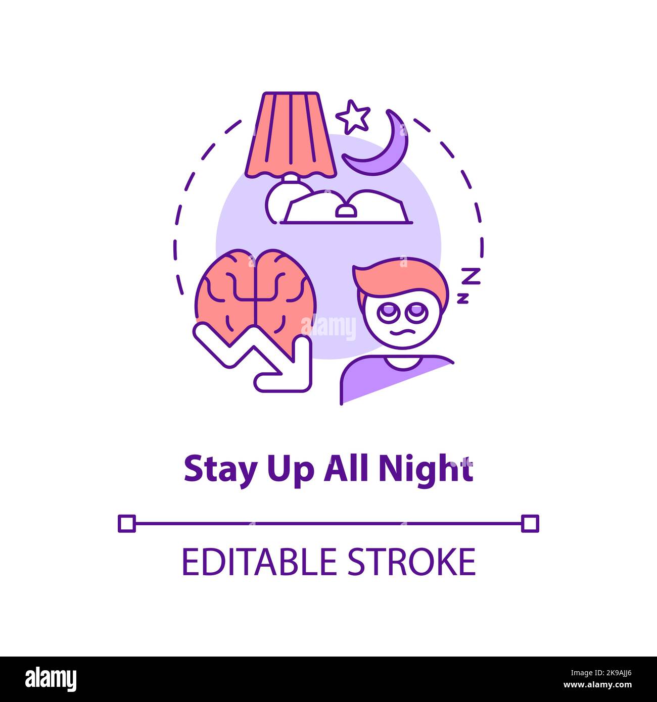 Study all night concept icon Stock Vector Image & Art - Alamy
