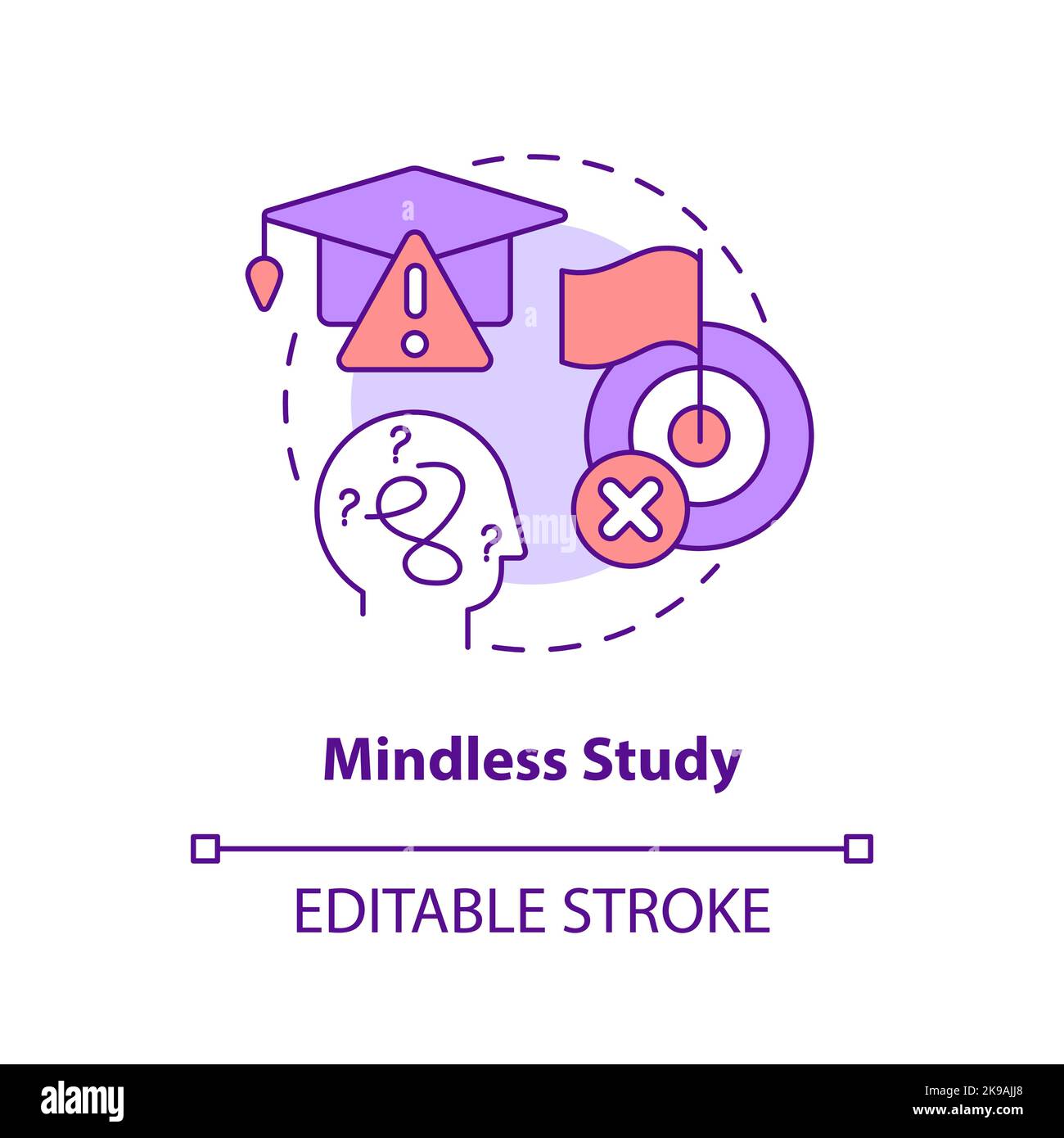 Mindless study concept icon Stock Vector Image & Art - Alamy