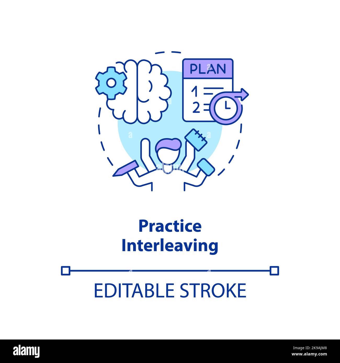 Focus on multitasking learning concept icon Stock Vector Image & Art ...