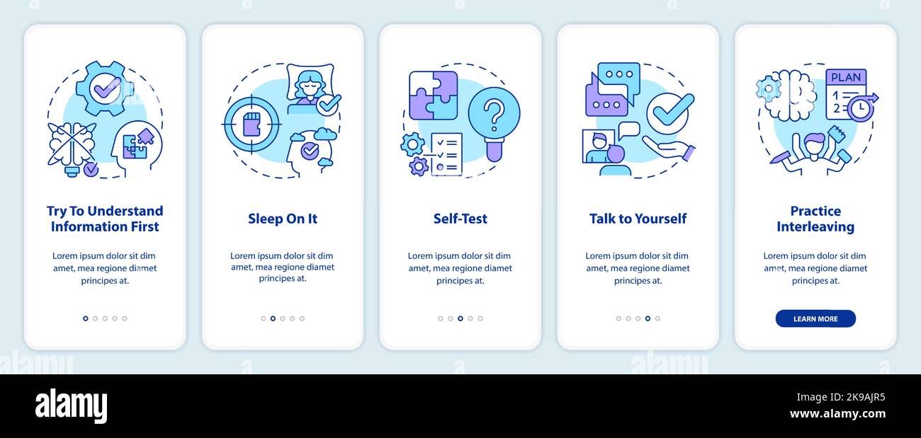 Simple memory tricks onboarding mobile app screen Stock Vector Image & Art - Alamy