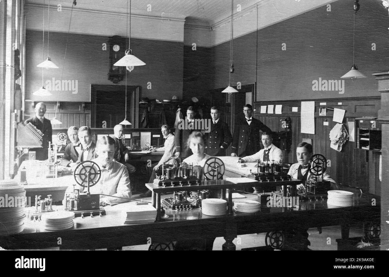 The railway tlegraph Stock Photo - Alamy