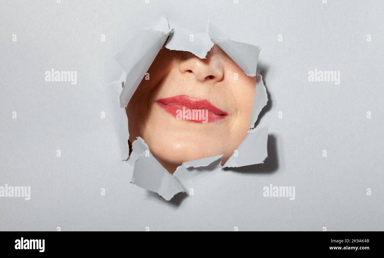 Torn paper face hi-res stock photography and images - Alamy