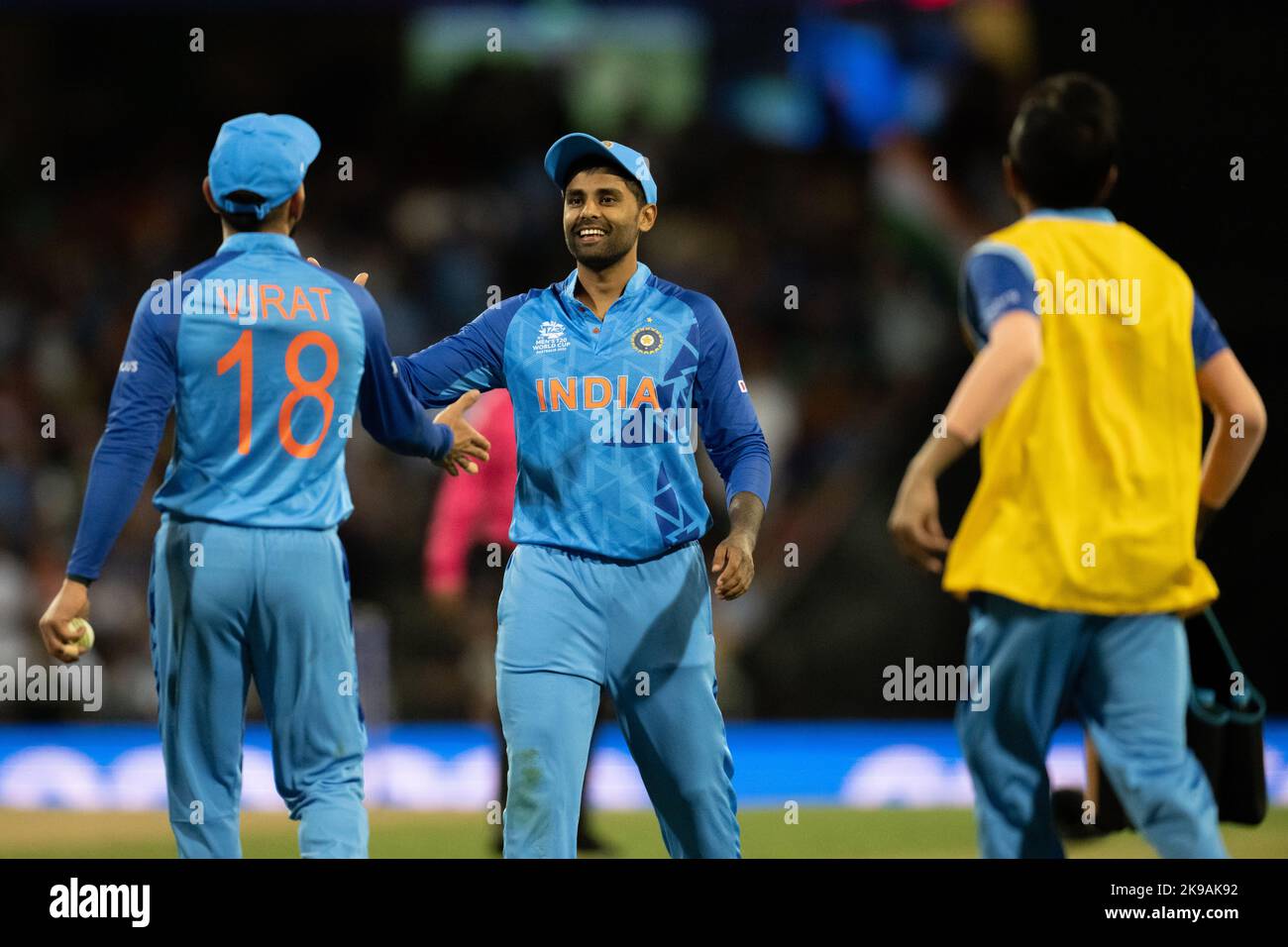 Sydney, Australia. October 27, 2022 , Suryakumar Yadav and Virat Kohli ...