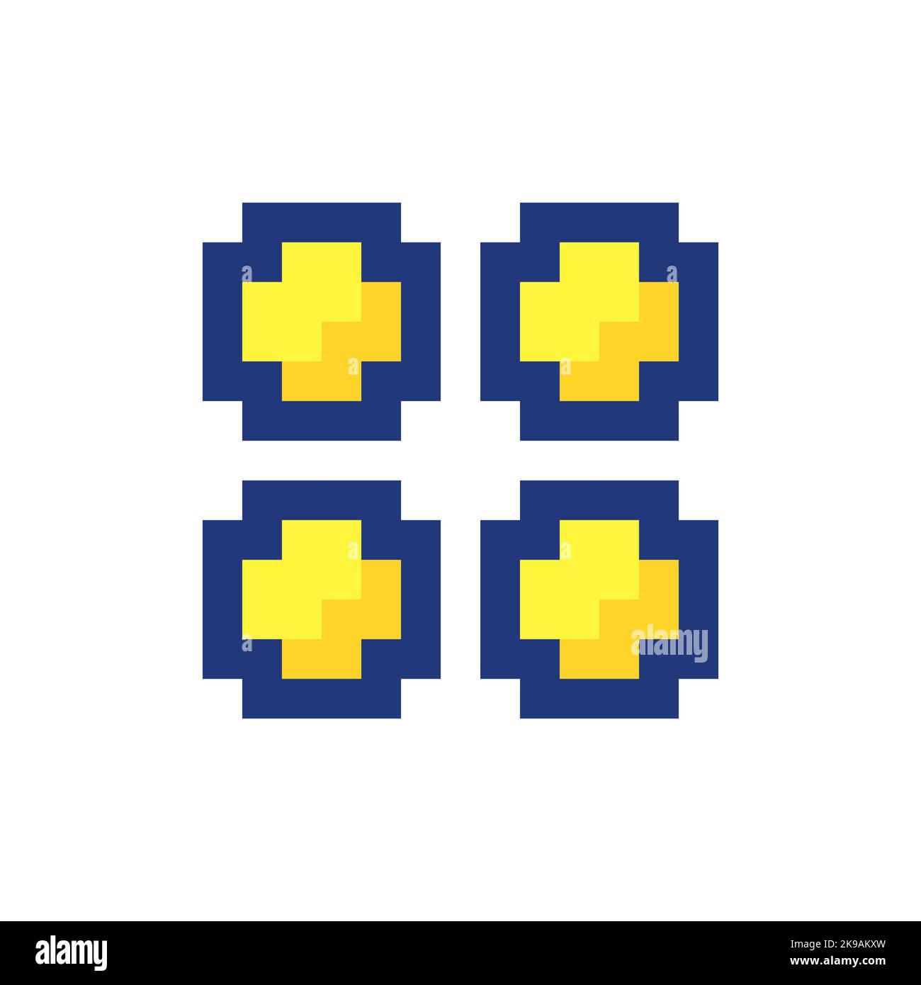 Bento like menu pixelated RGB color ui icon Stock Vector Image & Art ...