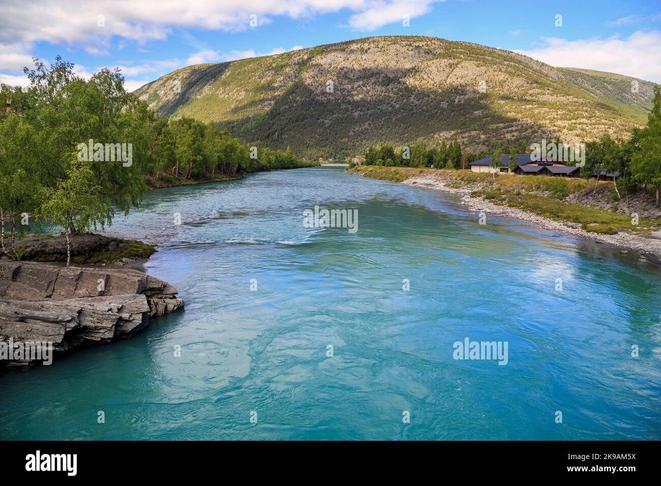 This is landscape along river Finna in the province of Oppland, Norway ...