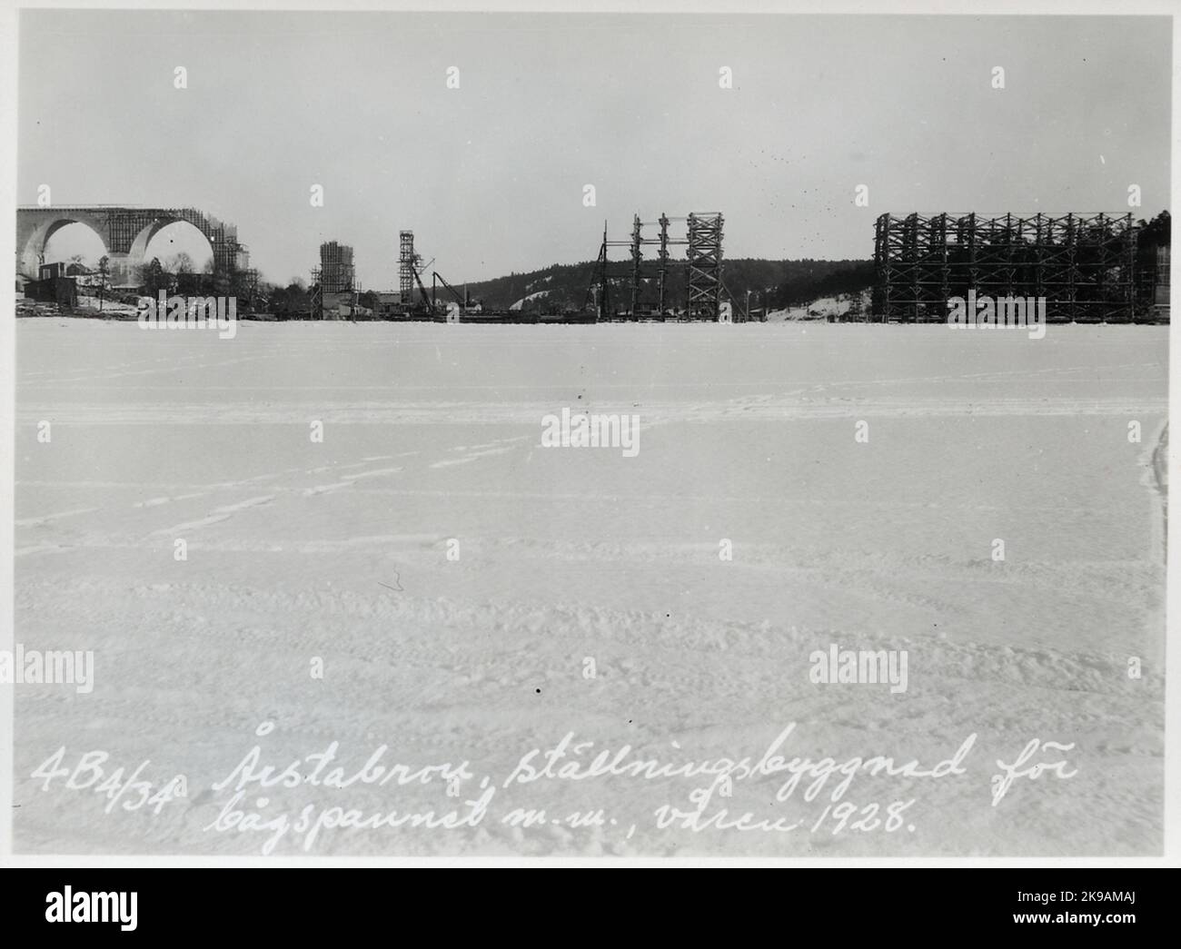 Standing building for the arc range at Årstabron Stock Photo - Alamy