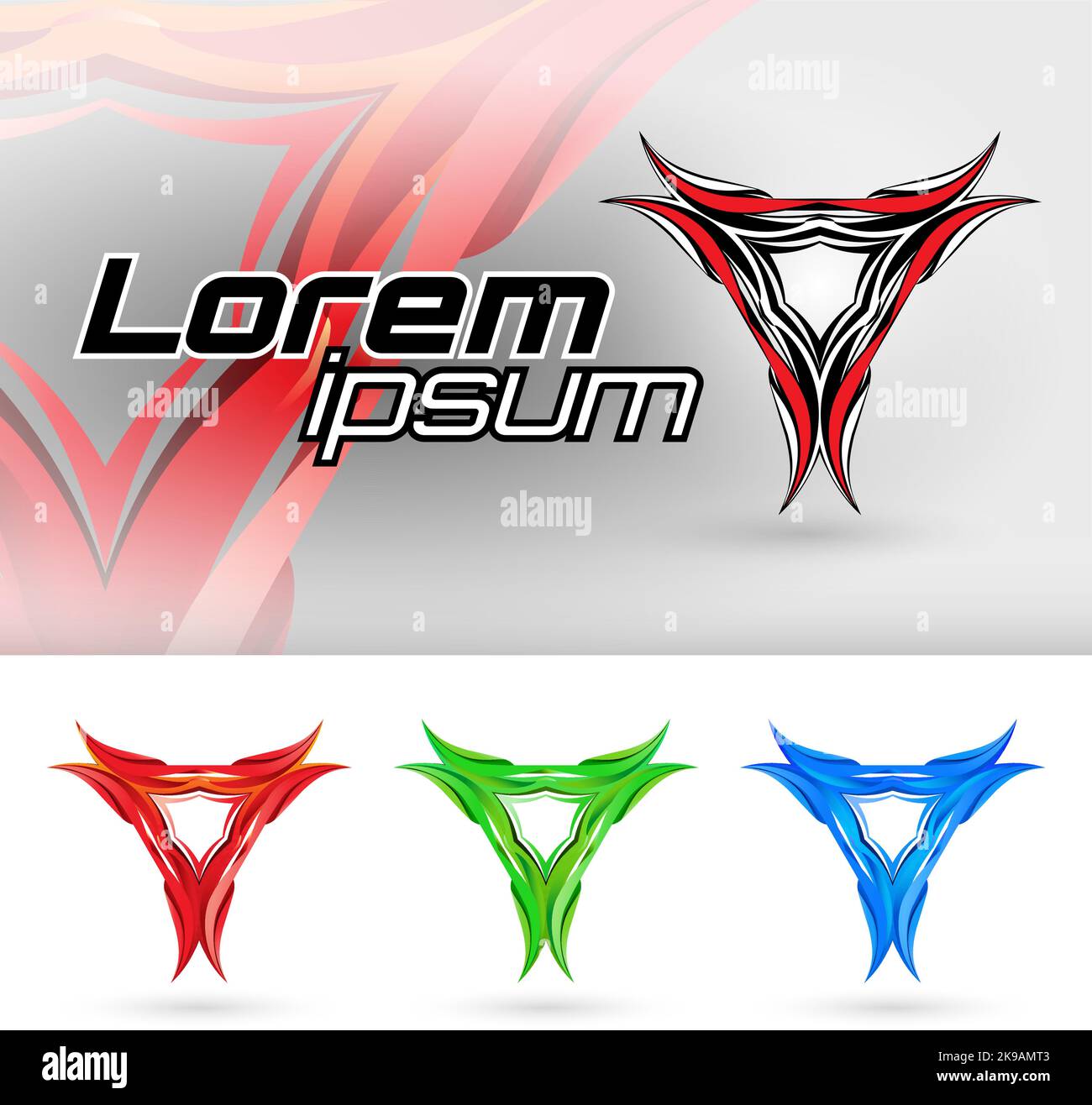 Abstract element or logotype red green and blue. Illustration Stock ...