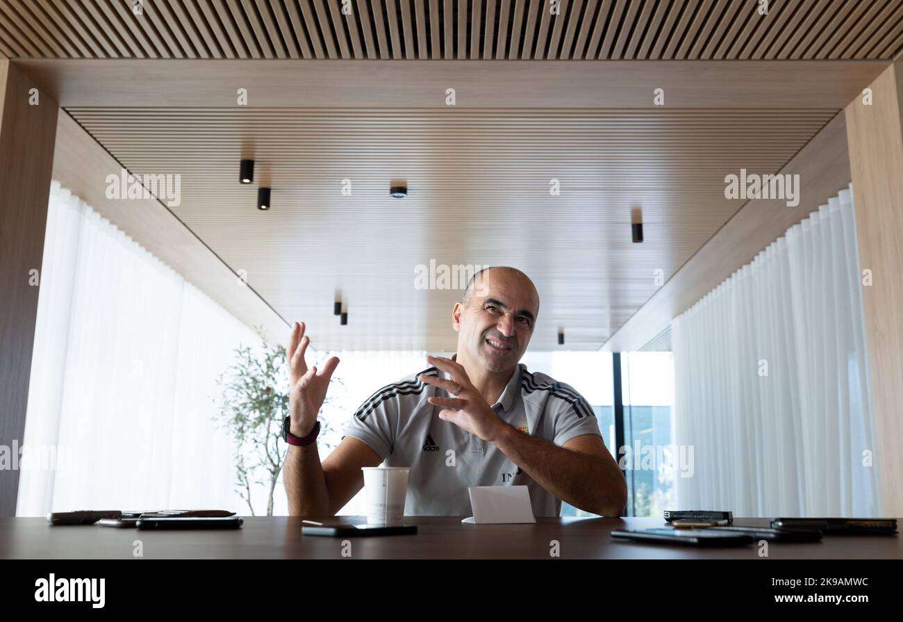 Red Devils head coach Roberto Martinez pictured during an interview ...