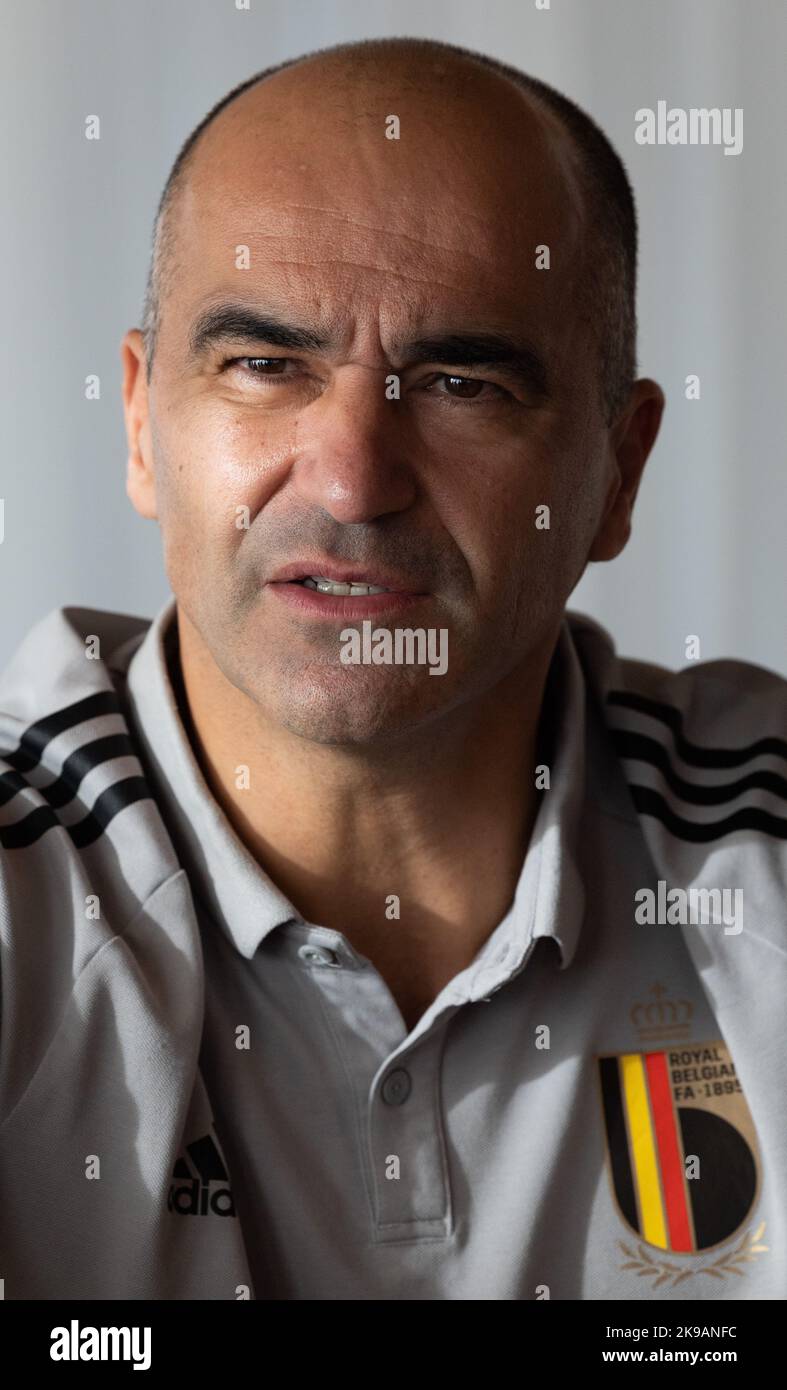 Red Devils head coach Roberto Martinez pictured during an interview ...