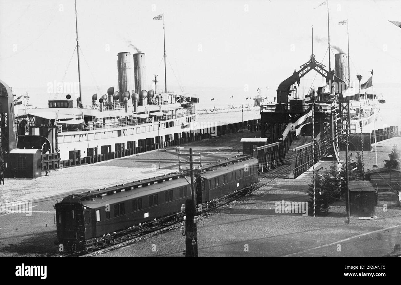 Inauguration of the steam ferry line Trelleborg 1909 Stock Photo - Alamy