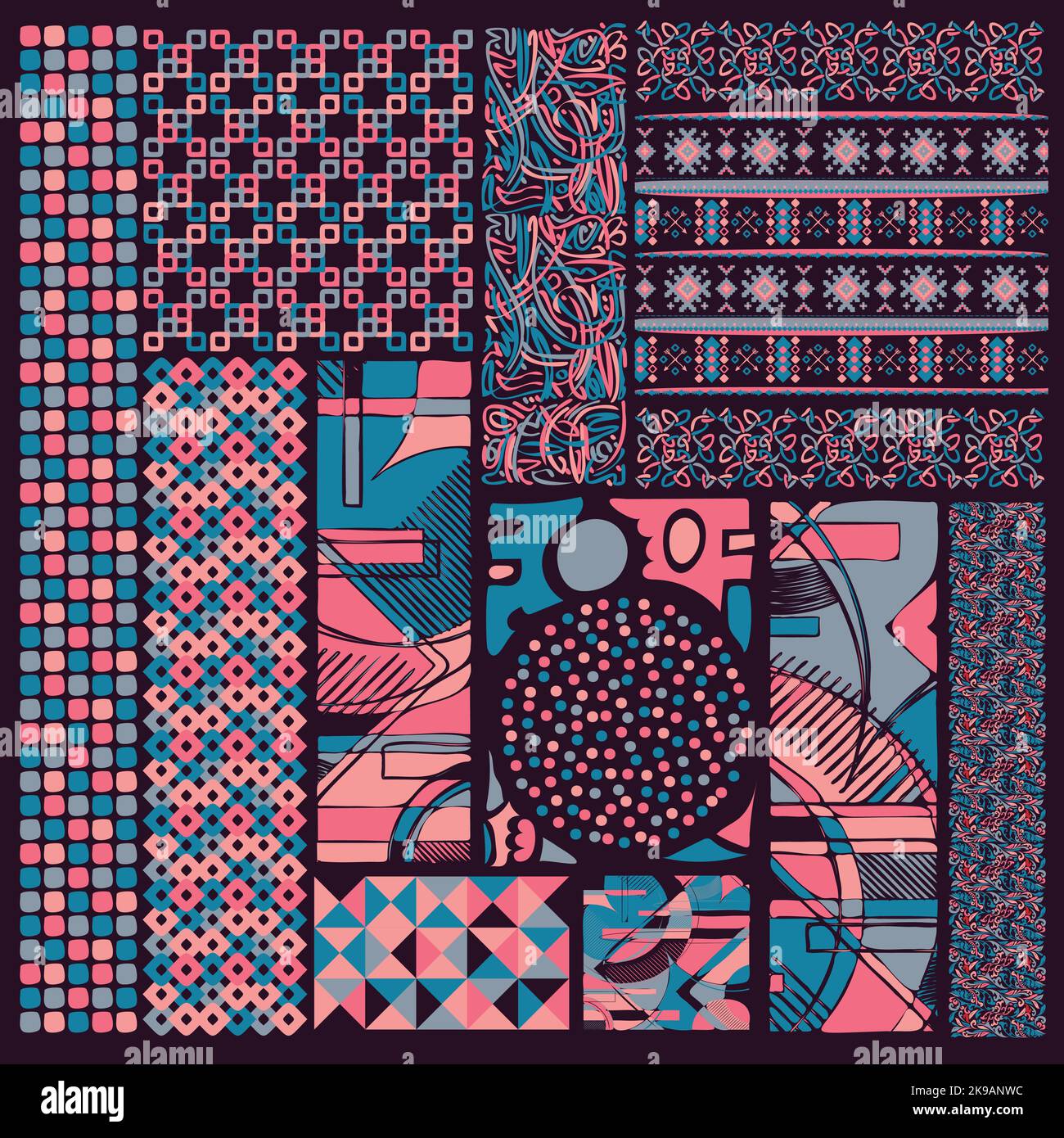 Paper collage pink Stock Vector Images - Alamy