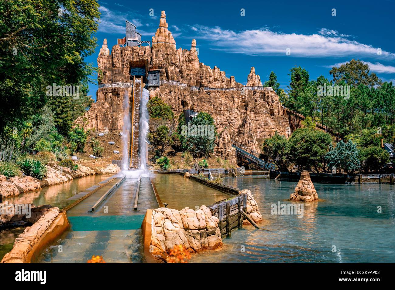 Gold Coast, Queensland, Australia - Wild West Falls thrill ride at ...