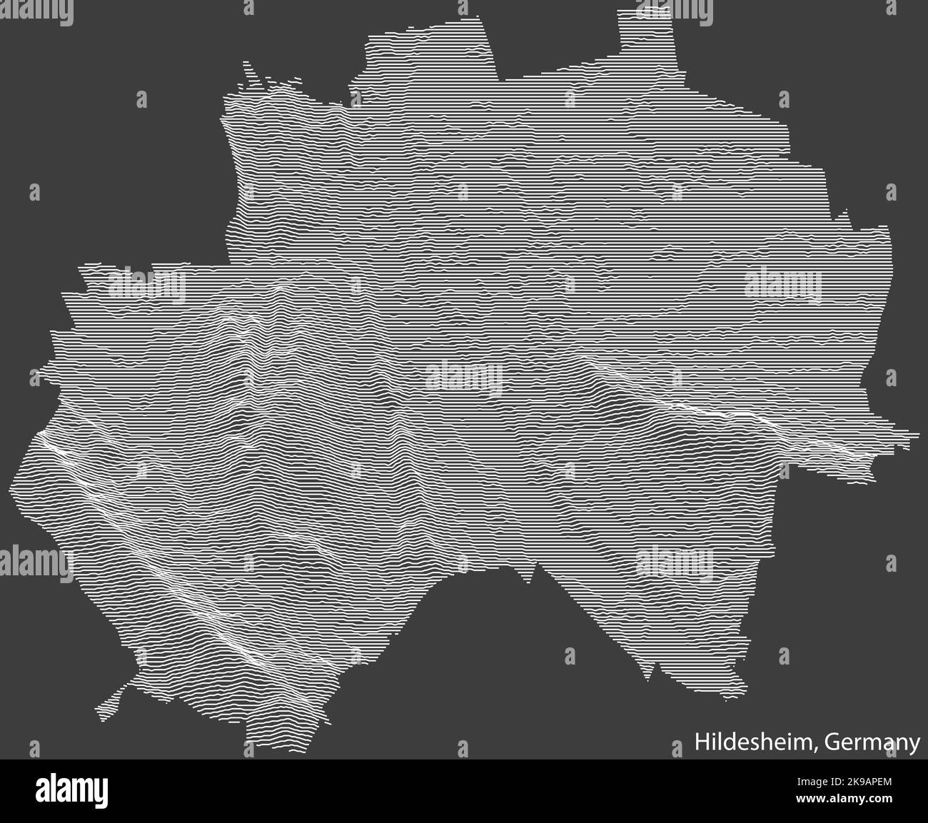 Topographic relief map of HILDESHEIM, GERMANY Stock Vector Image & Art ...
