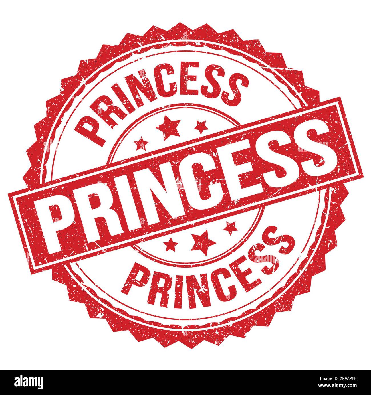 PRINCESS text written on red round stamp sign Stock Photo - Alamy
