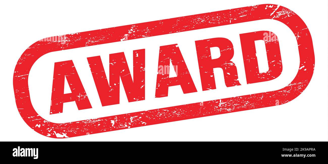 AWARD, text written on red rectangle stamp sign Stock Photo - Alamy