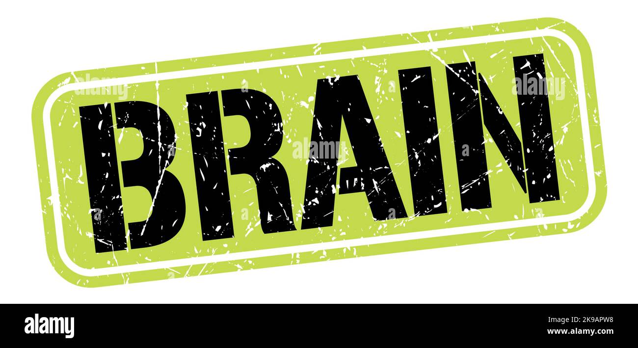 BRAIN text written on green-black grungy stamp sign Stock Photo - Alamy