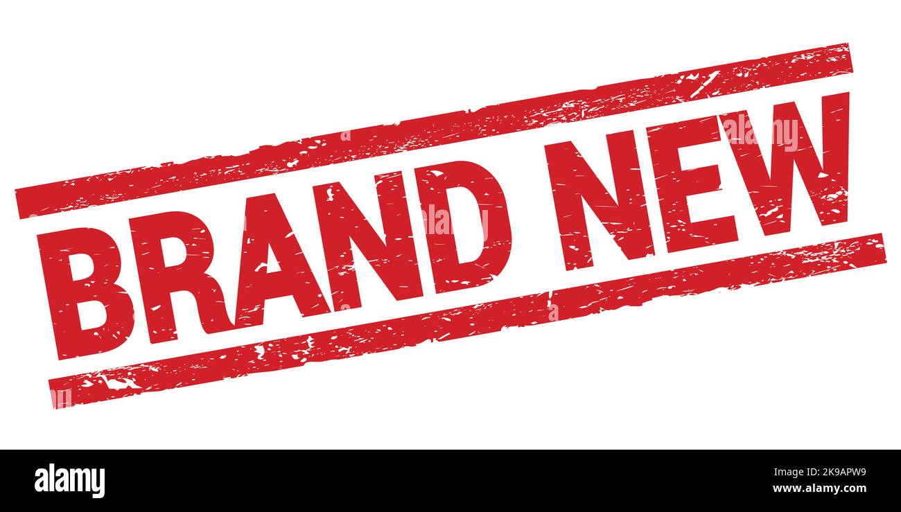 BRAND NEW text written on red rectangle stamp sign Stock Photo - Alamy
