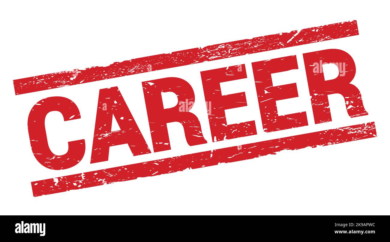 CAREER text written on red rectangle stamp sign Stock Photo - Alamy