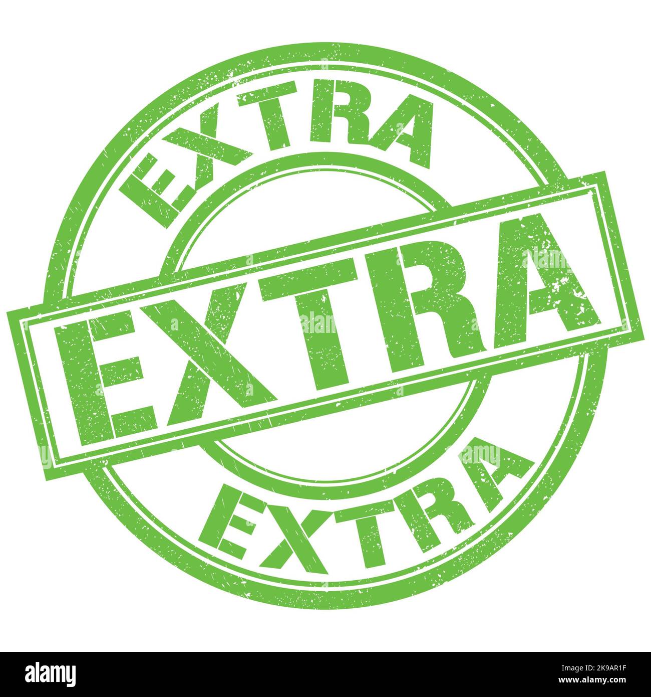EXTRA text written on green round stamp sign Stock Photo - Alamy EXTRA text written on green round stamp sign Stock Photo - Alamy