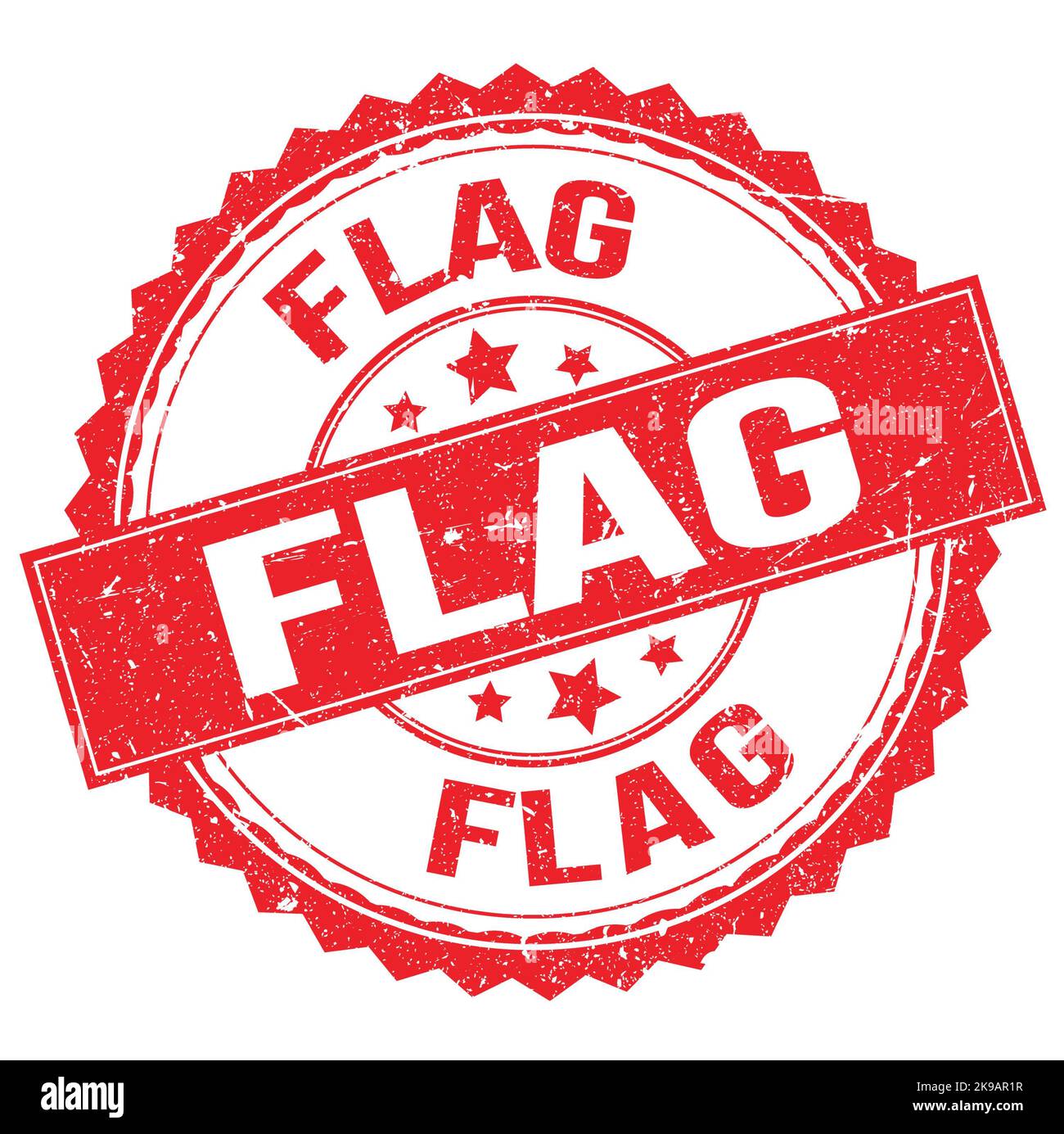 FLAG text written on red round stamp sign Stock Photo - Alamy