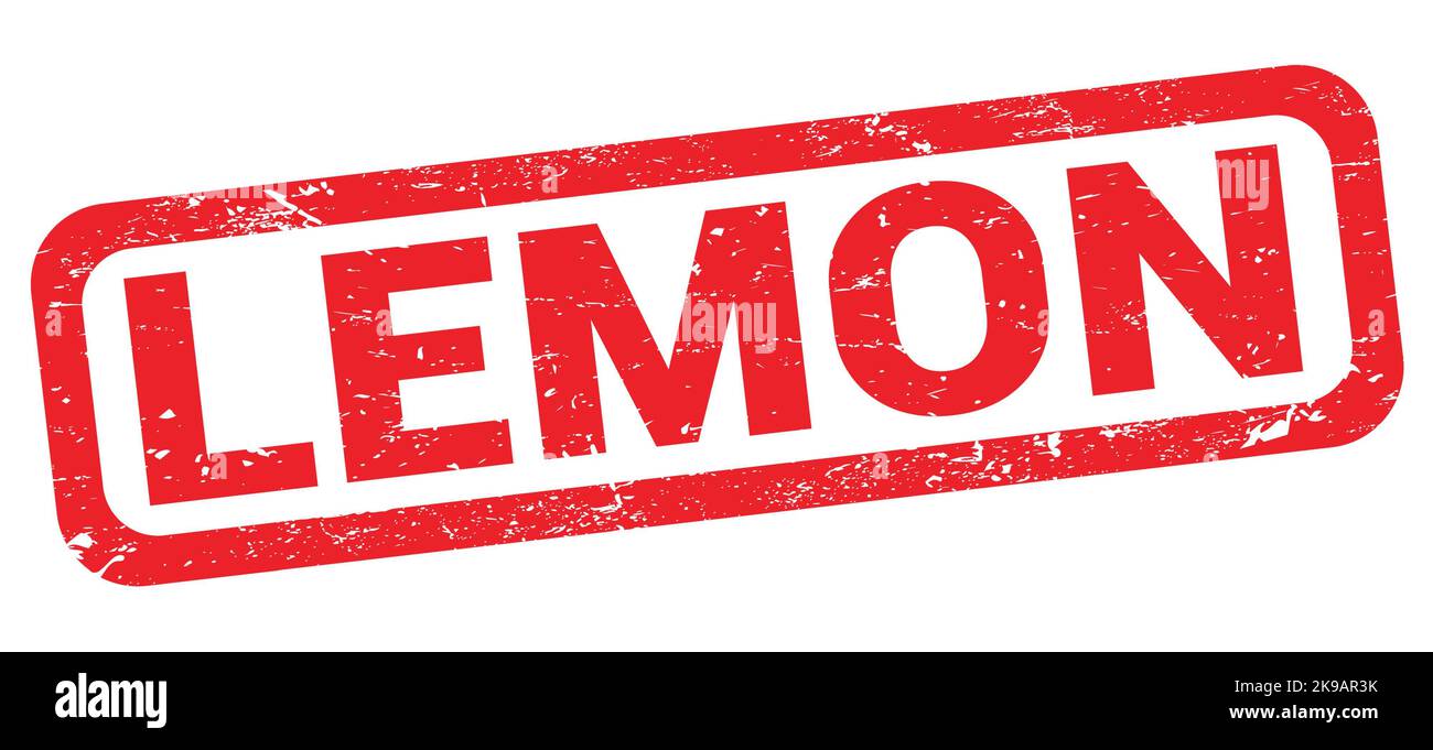 LEMON text written on red rectangle stamp sign Stock Photo - Alamy