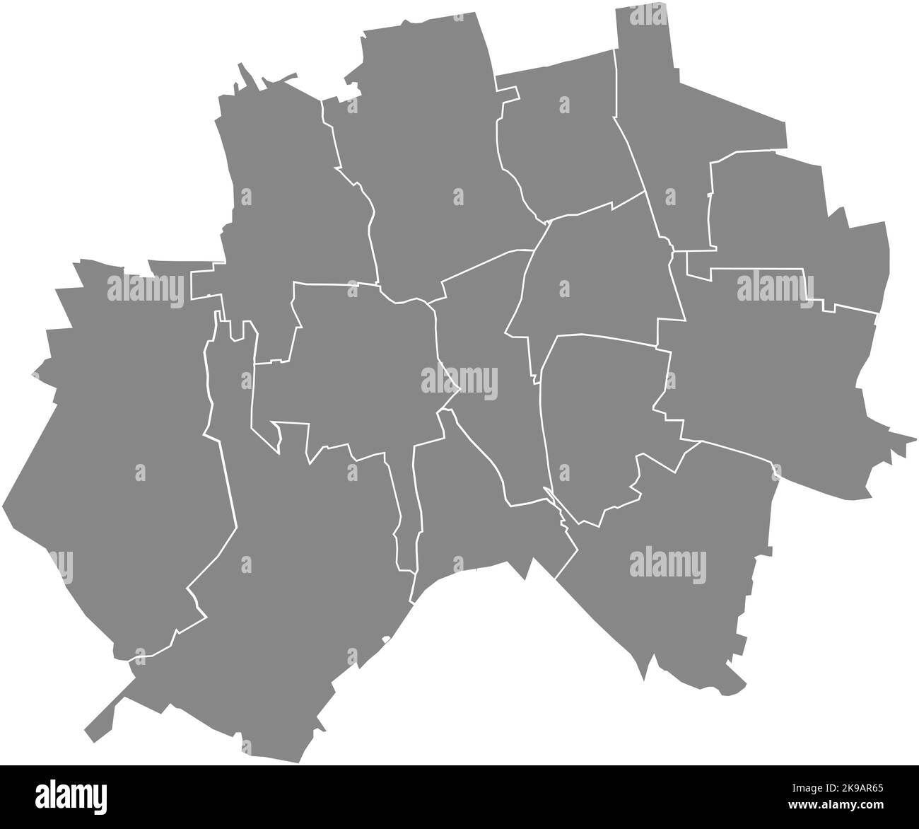 Gray municipalities map of HILDESHEIM, GERMANY Stock Vector Image & Art ...
